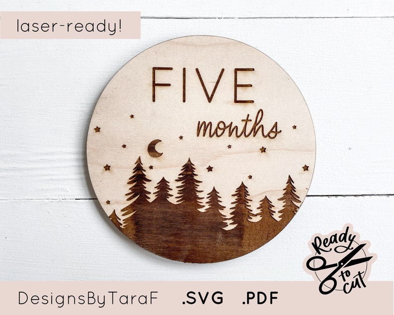 Woodland Baby Monthly Milestone SVG: Laser Cut File (digital Download ...