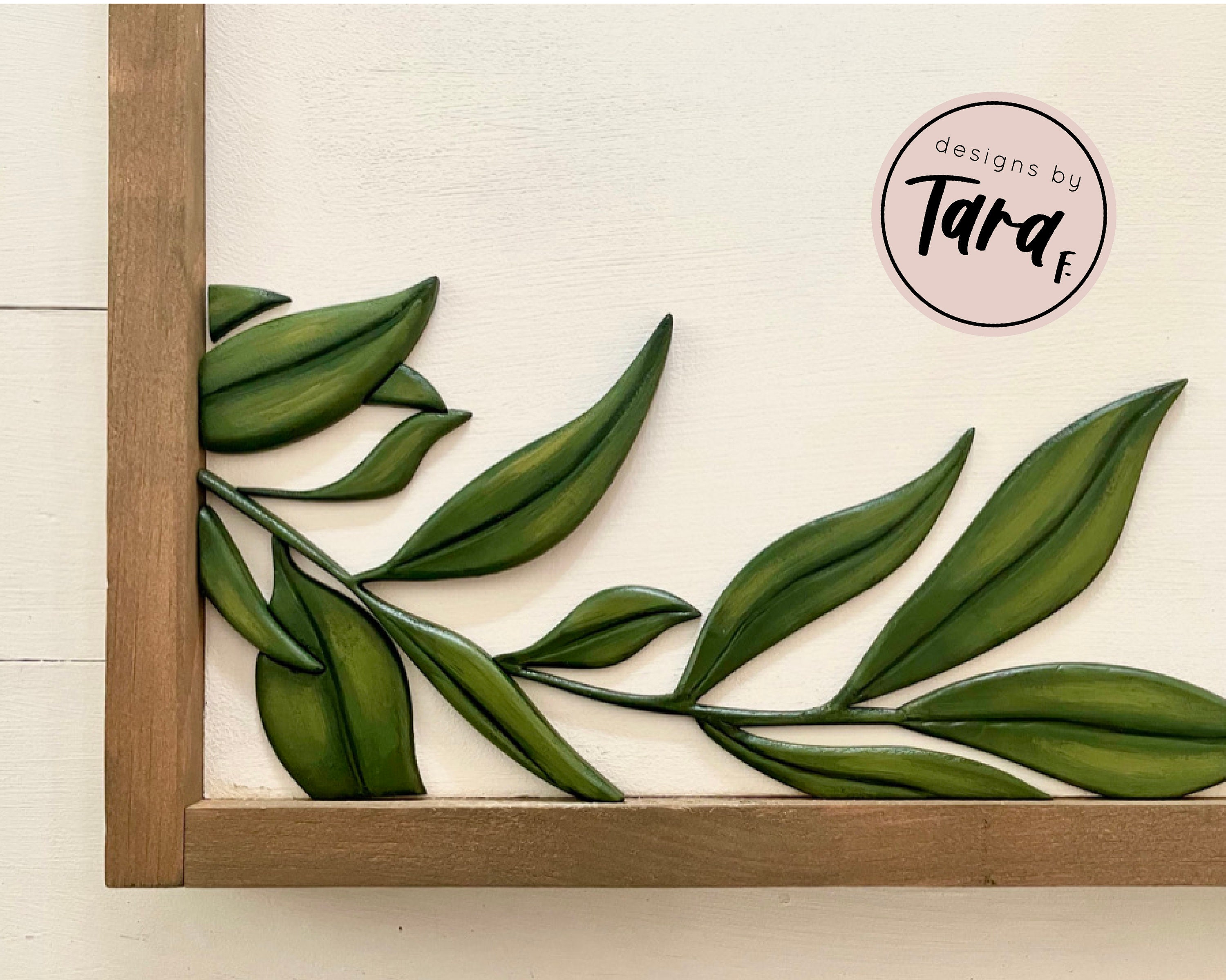 SVG Single Line Leaves Leafy Nursery Square Rectangle Sign - Laser ...