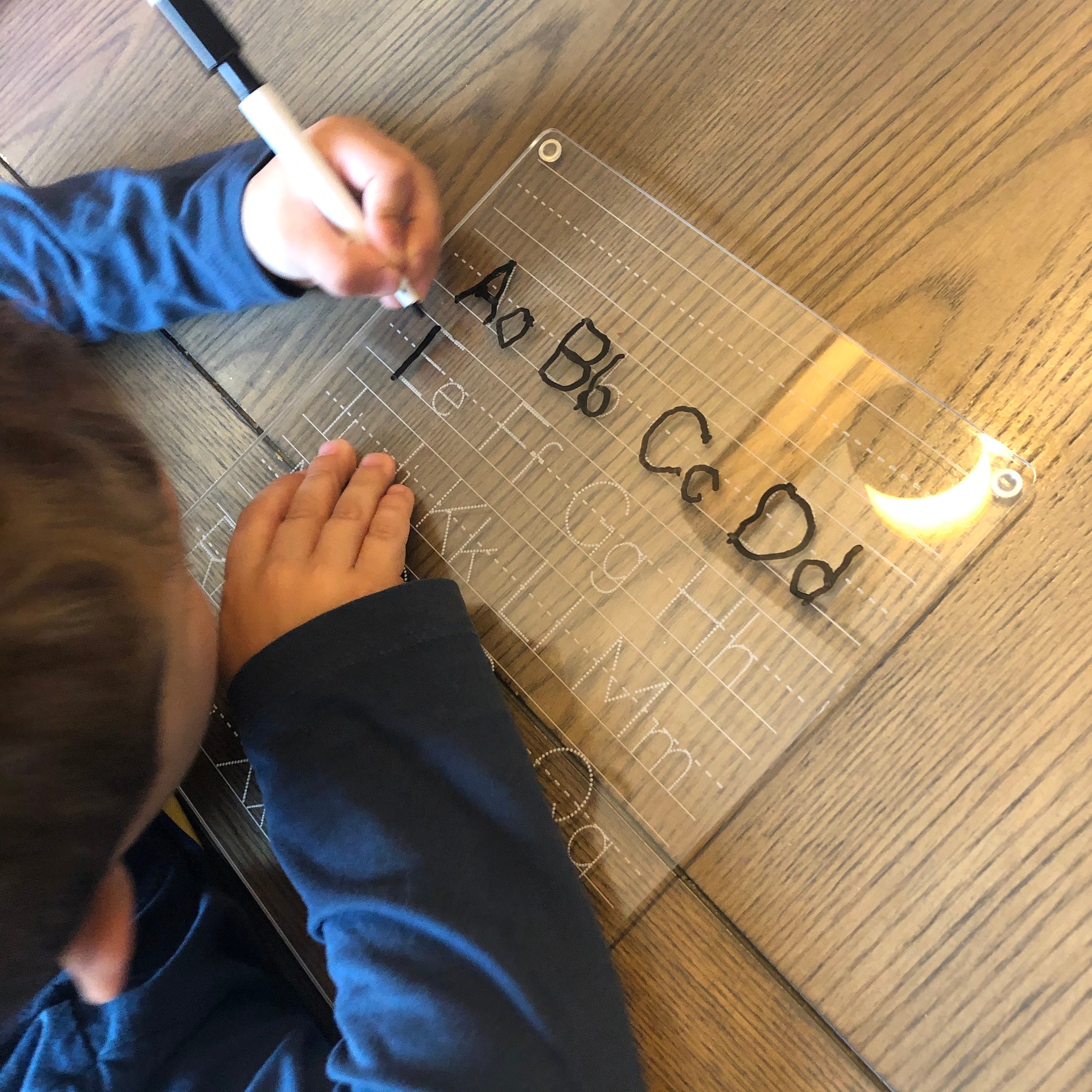 Acrylic ABC Dry Erase Letter Tracing Board Kids Homeschool | Etsy