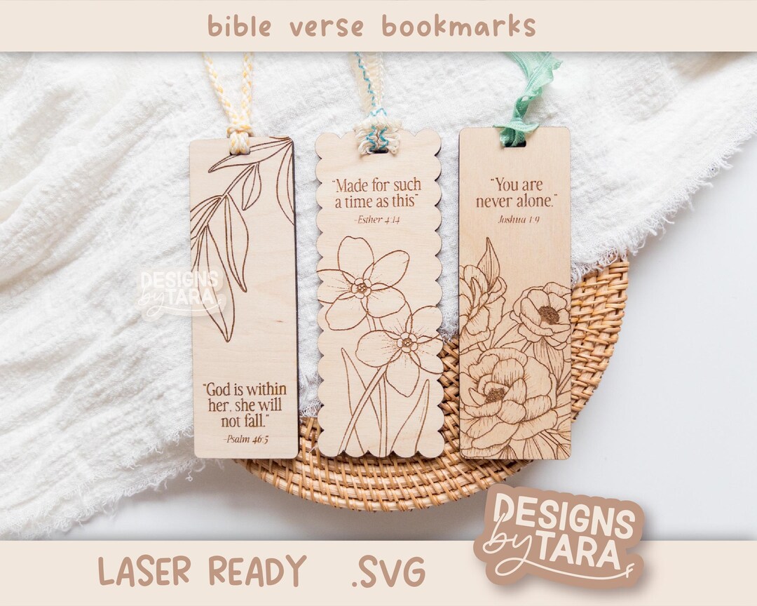 Scripture Bible Verse Bookmark SVG Bundle | Laser Cut Files for ...