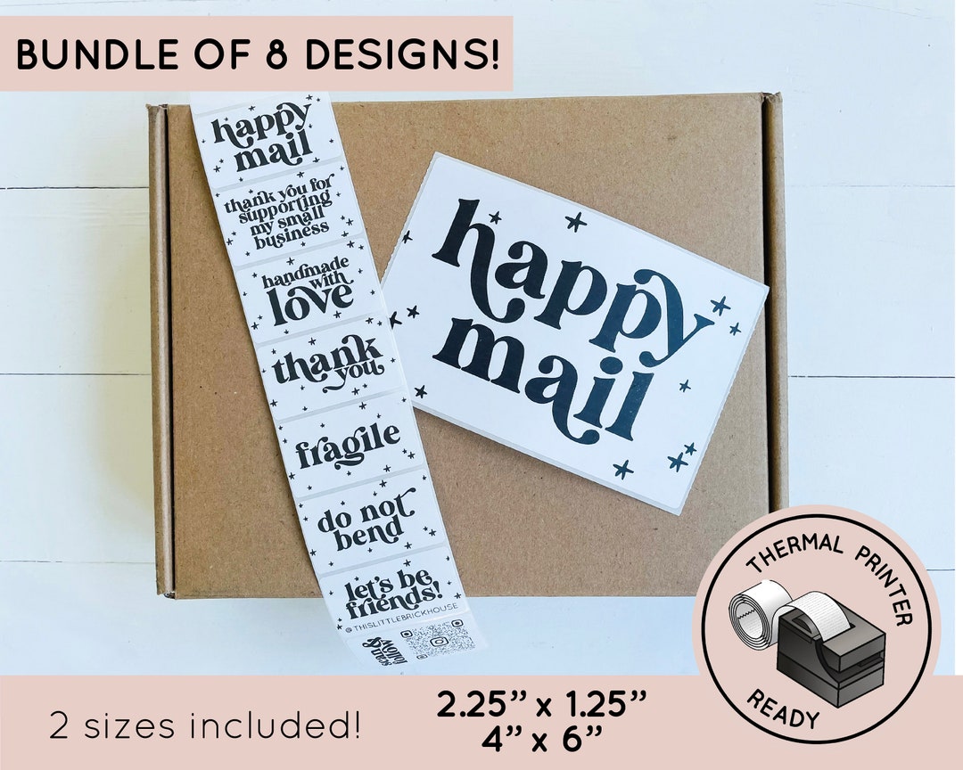 BUNDLE Thermal Printer PDF Label Design - Label Template - Small ...