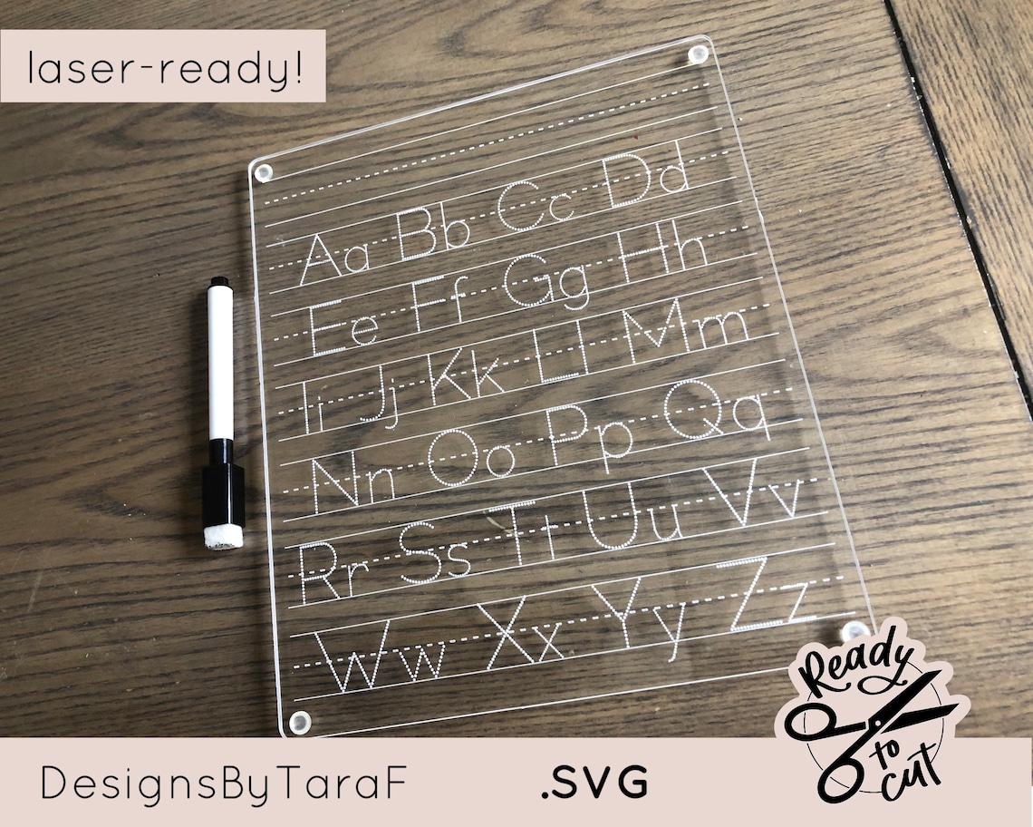 Acrylic ABC Dry Erase Letter Tracing Board Kids Homeschool | Etsy