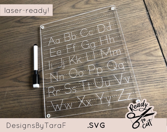 Letter Tracing Laser Cut File, SVG for Instant Download - Etsy Canada