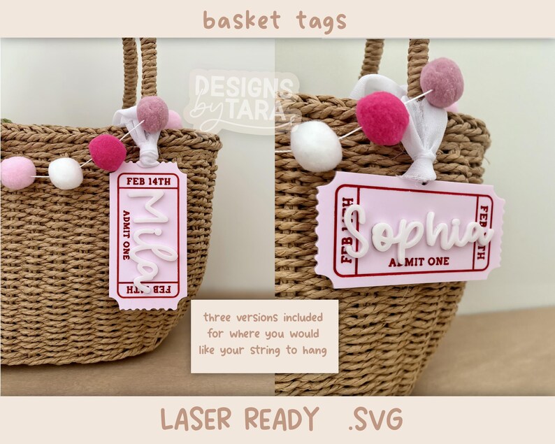 SVG Valentine's Day Tag Ticket Admit One - Valentines Basket Tag Name ...