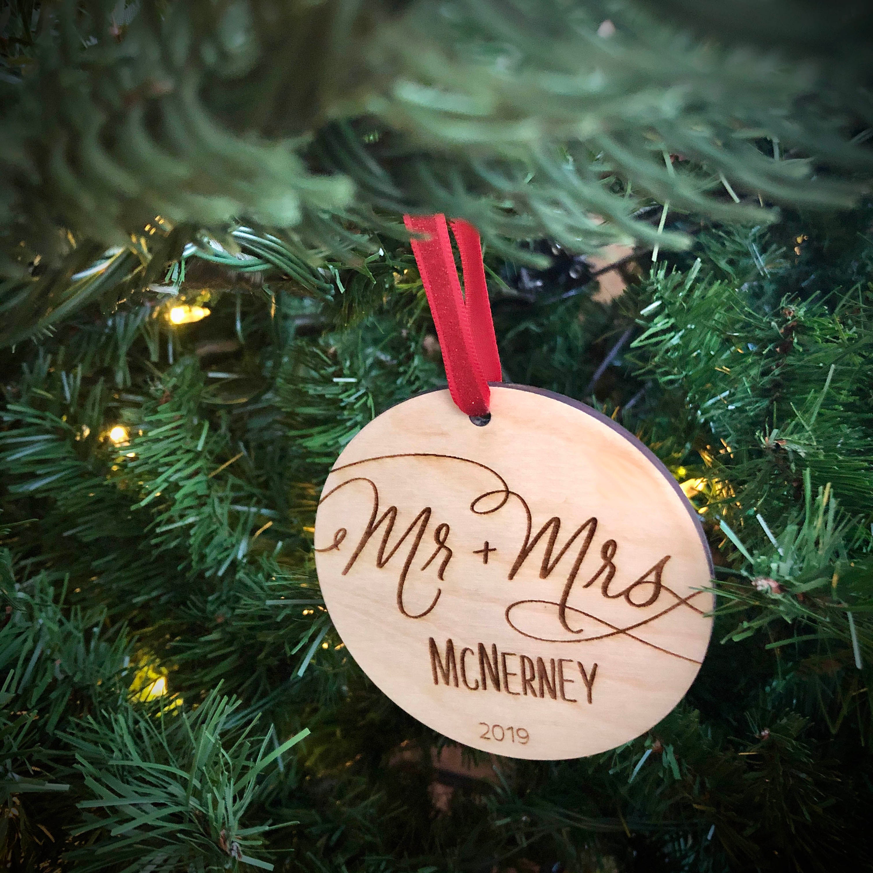 Mr and Mrs Christmas Ornament Wedding Engagement Couple SVG - Etsy