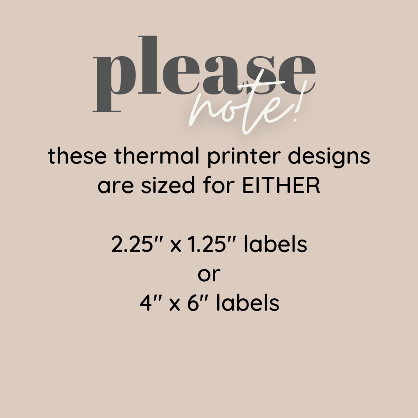 BUNDLE Thermal Printer PDF Label Design - Label Template - Small ...