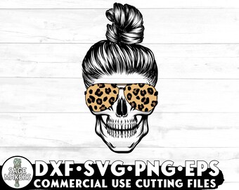 Girl skull svg | Etsy