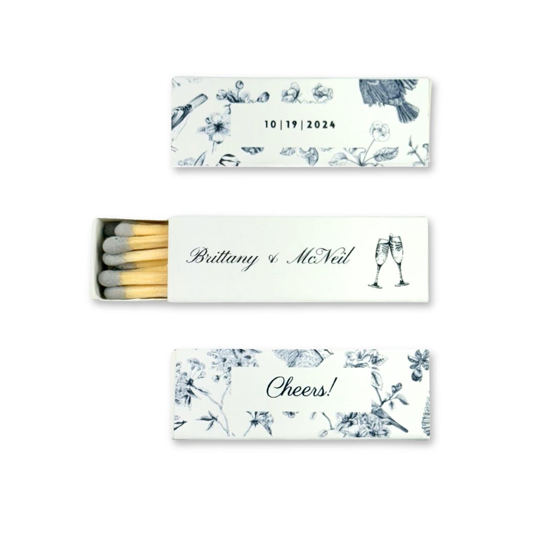 Custom Matchboxes Set of 10 Personalized 2 Inch Long Colorful ...