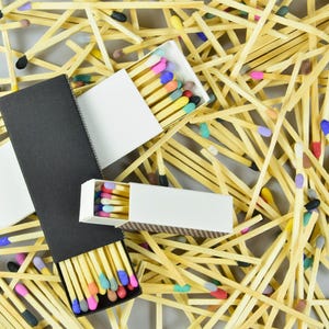 2" Inch Long, Wooden Matchsticks, Matchboxes, For, Weddings, Small Gift ...