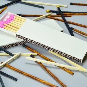 4" Inch Long, Wooden Matchsticks, Matchboxes, For, Weddings, Small Gift ...