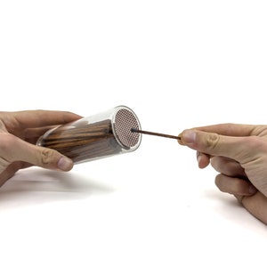 Orange - 4" - Matchsticks in Jar - Perfect for Gifts, Match Holder ...