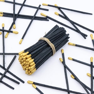 4 Inch Gold Long Wooden Matchsticks for Home Decor Wedding Favors ...