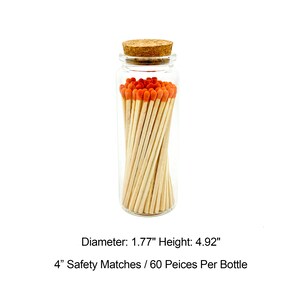 Orange - 4" - Matchsticks in Jar - Perfect for Gifts, Match Holder ...
