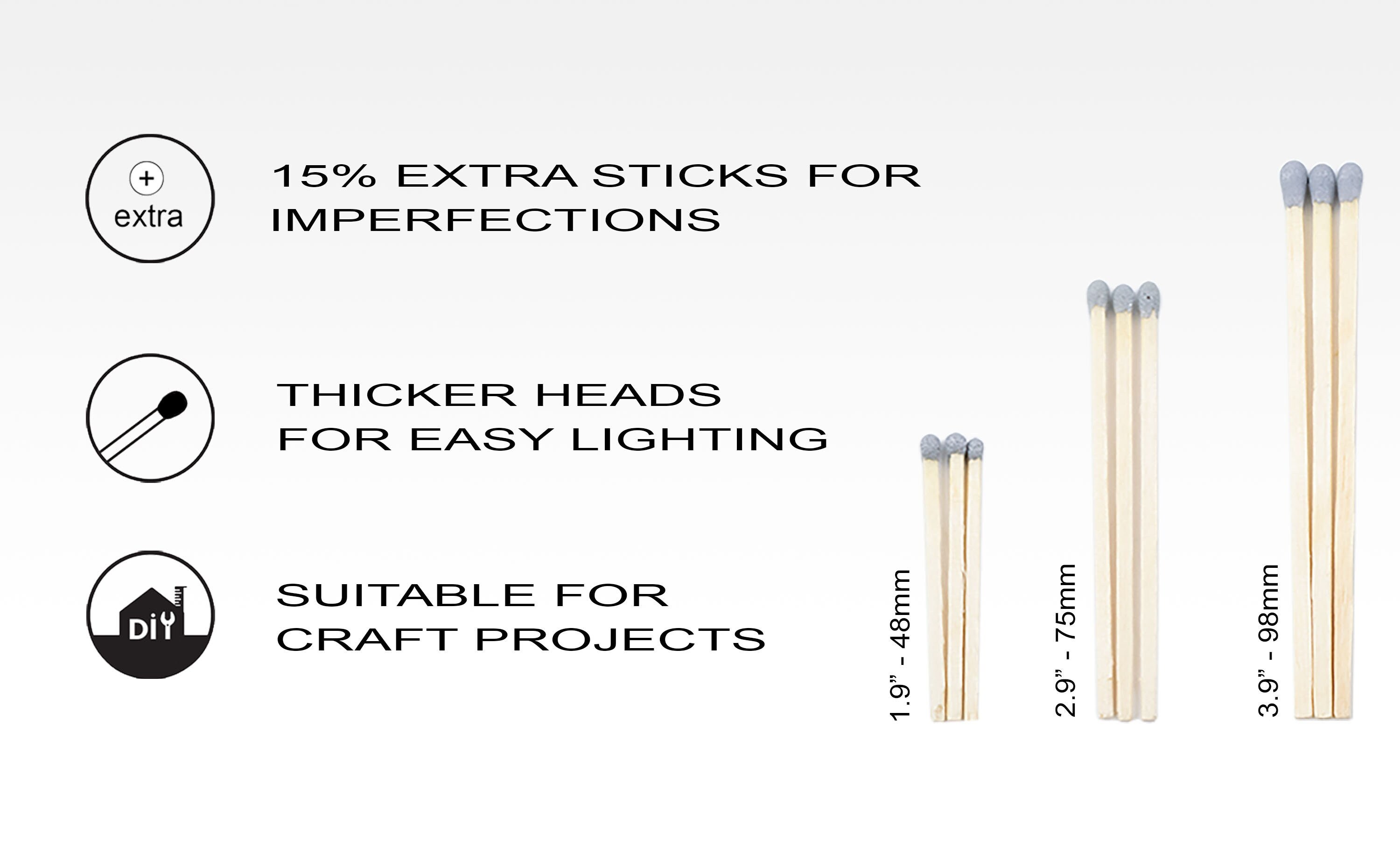 4” Long Matches - Matchbox Refill , Wedding Matches - Wholesale Bulk ...