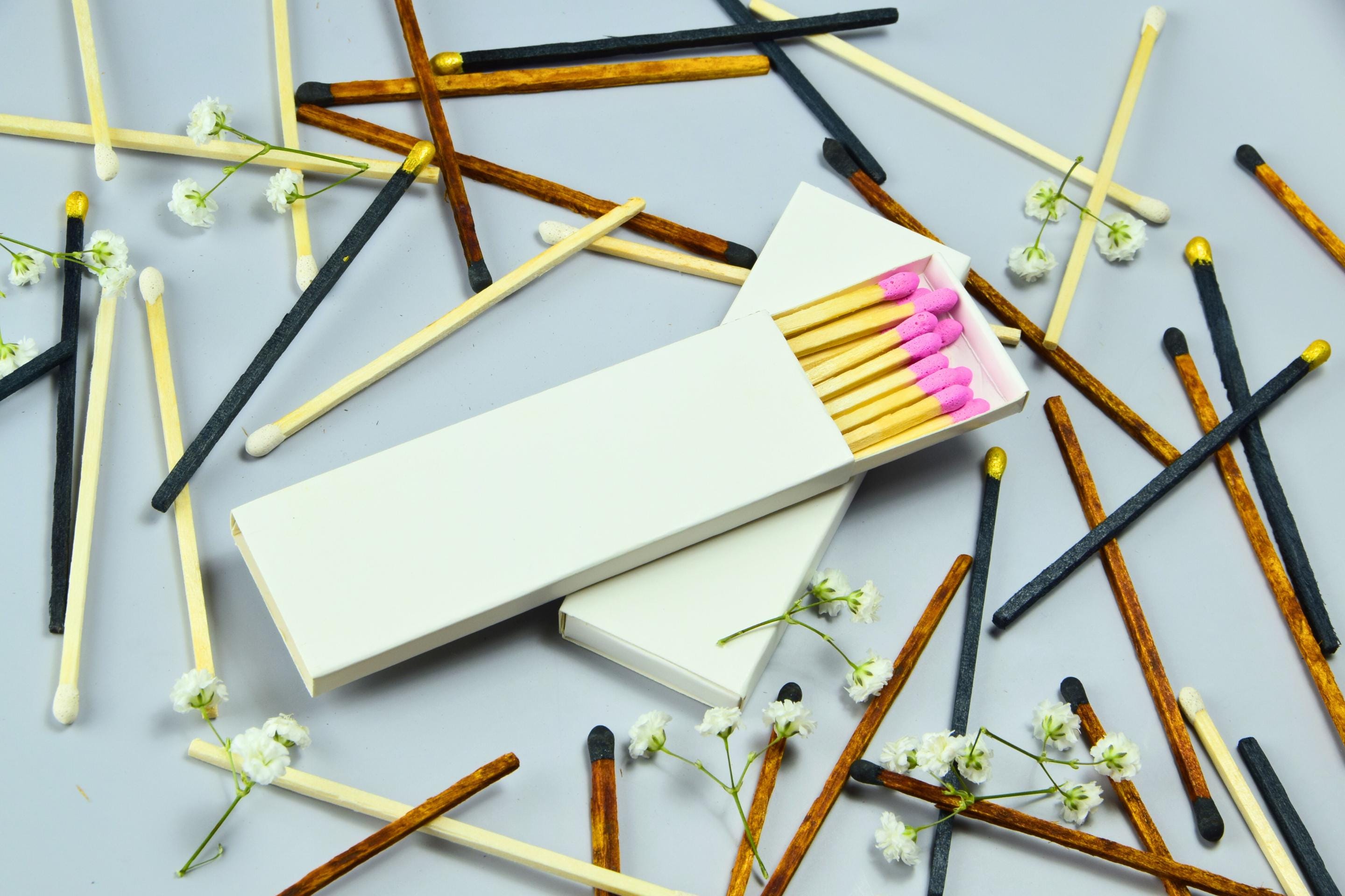 4" Inch Long, Wooden Matchsticks, Matchboxes, For, Weddings, Small Gift ...