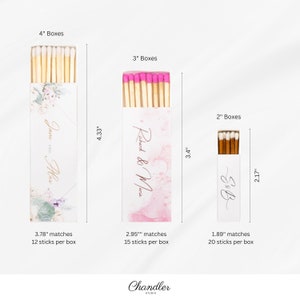 Custom Matchboxes - Set of 10 - Personalized - 2" Inch Long - Colorful ...