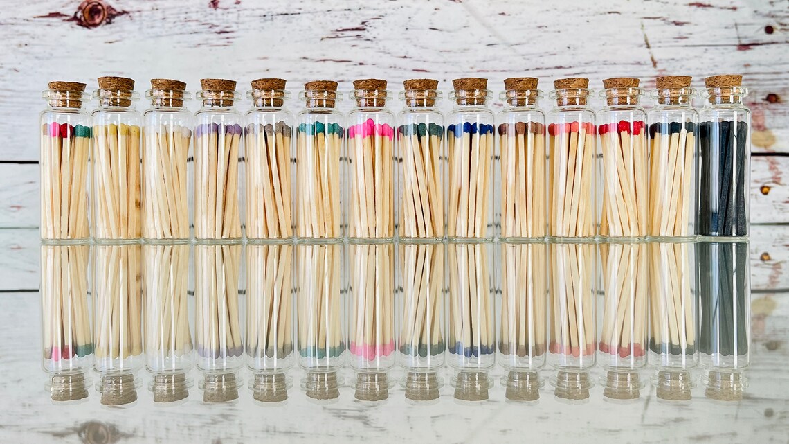 2" Matchsticks in Jar - Perfect for Gifts, Match Holder Bottle, Wedding ...