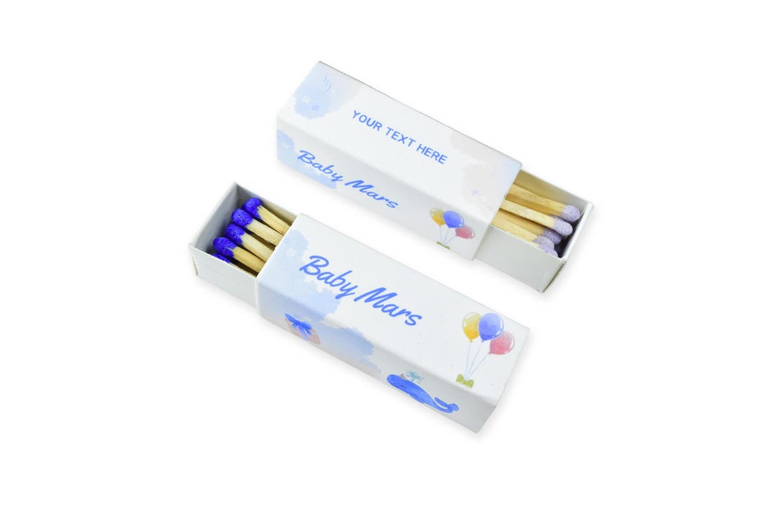 Customizable Baby Shower Matchboxes – Set of 10 – Cute Baby Design ...