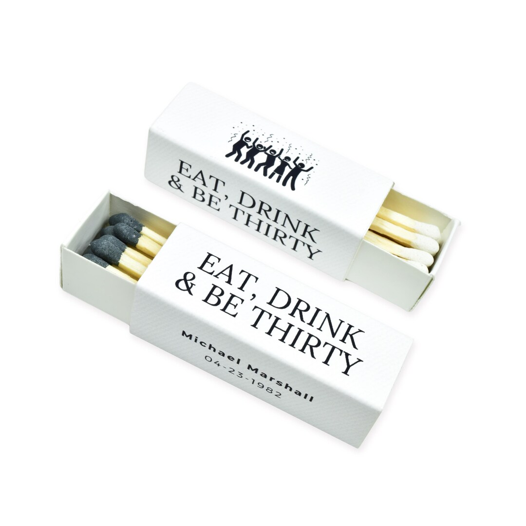 Customizable Birthday Matchboxes – Set of 10 – Fun Birthday Design ...