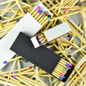 2" Inch Long, Wooden Matchsticks, Matchboxes, For, Weddings, Small Gift ...