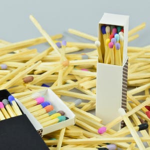 2" Inch Long, Wooden Matchsticks, Matchboxes, For, Weddings, Small Gift ...