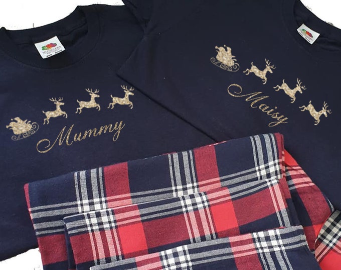 Personalised Family Christmas Pyjamas, Christmas Eve Pjs, Adult ...