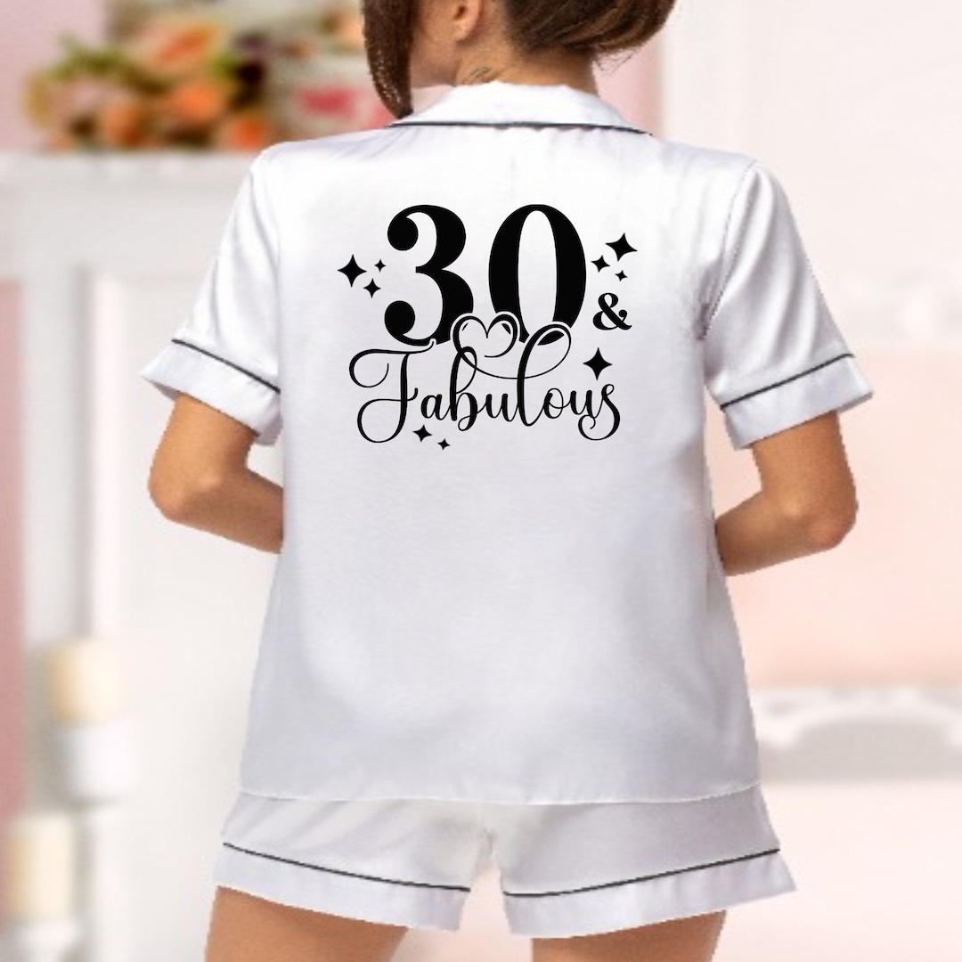 Birthday Pyjamas. Personalised 30th Birthday Pjs. Thirtieth Birthday ...