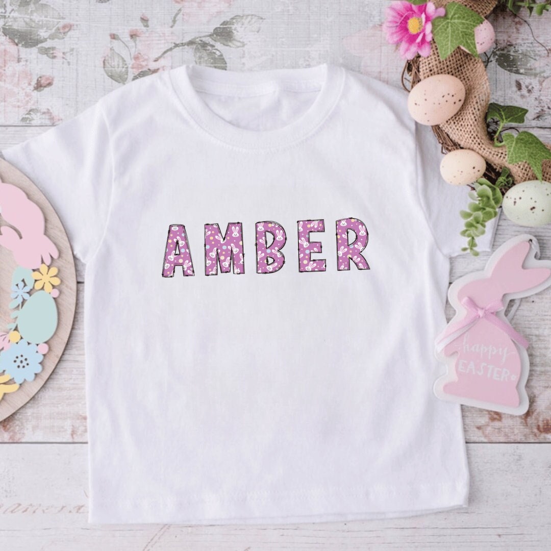 Personalised Easter Top for the Children. Easter Bunny T Shirt. Easter ...