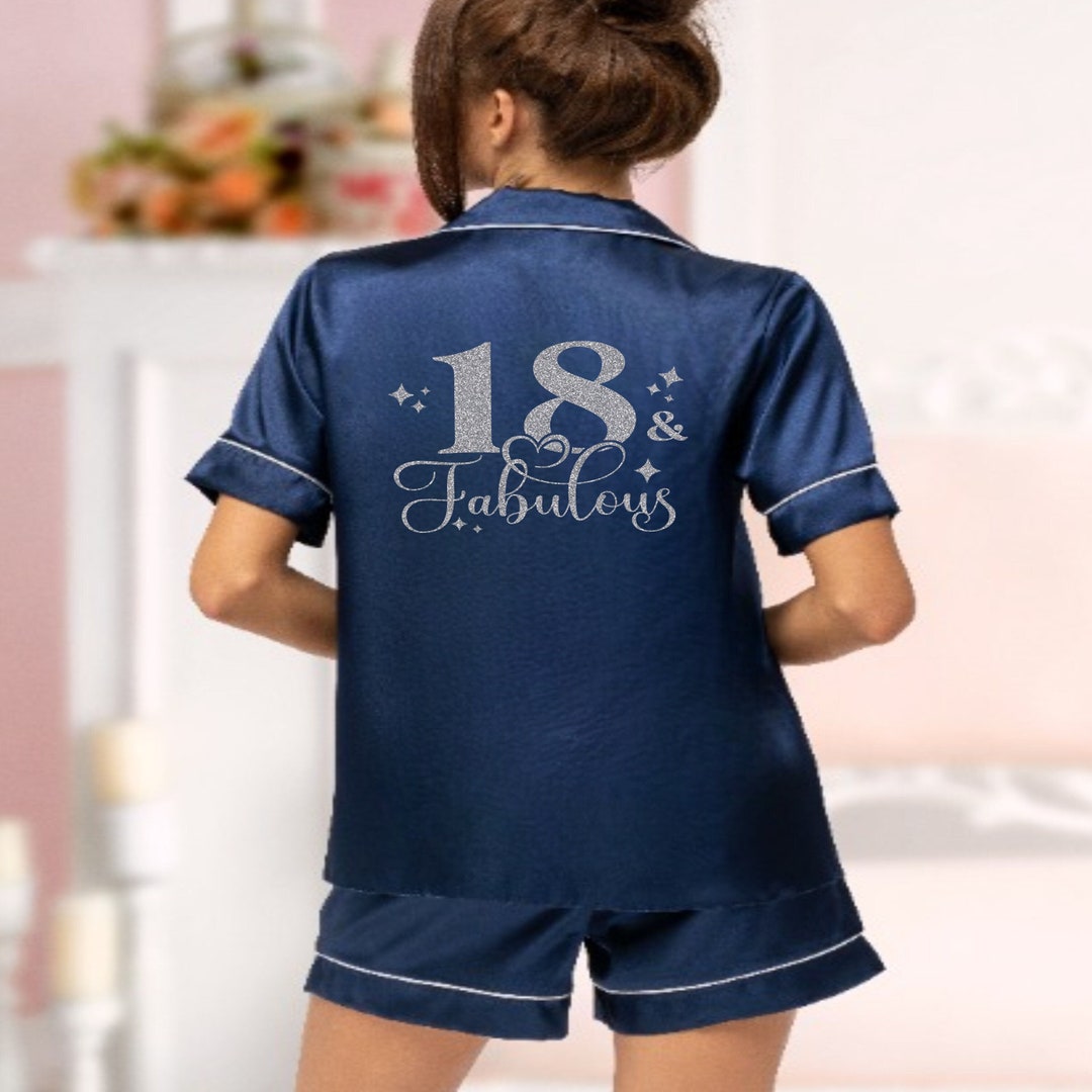 18th Birthday Pyjamas. Personalised 18th Birthday Pjs. Eighteenth ...