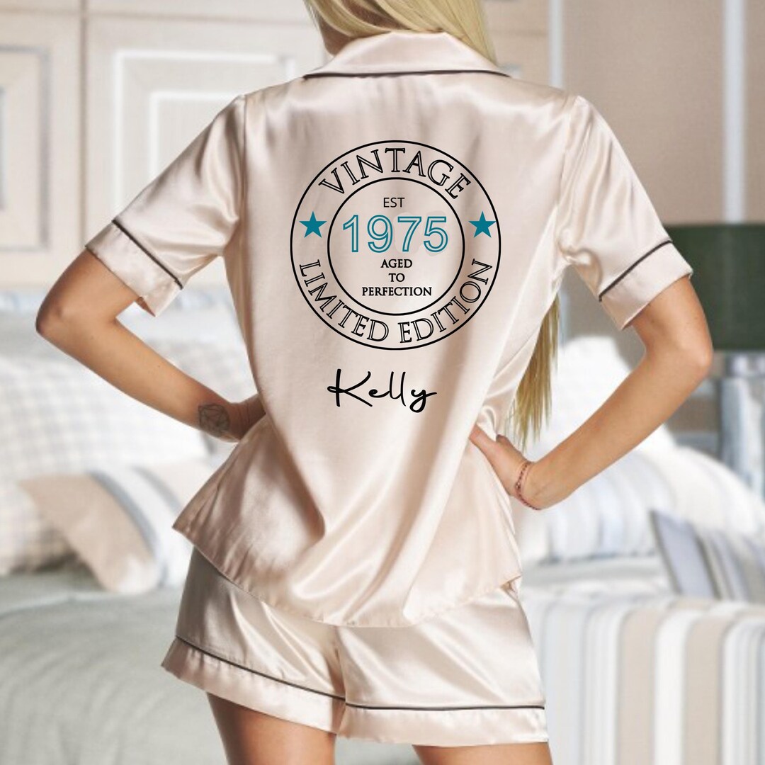 50th Birthday Pyjamas. Personalised 50th Birthday Pjs. Fiftieth ...