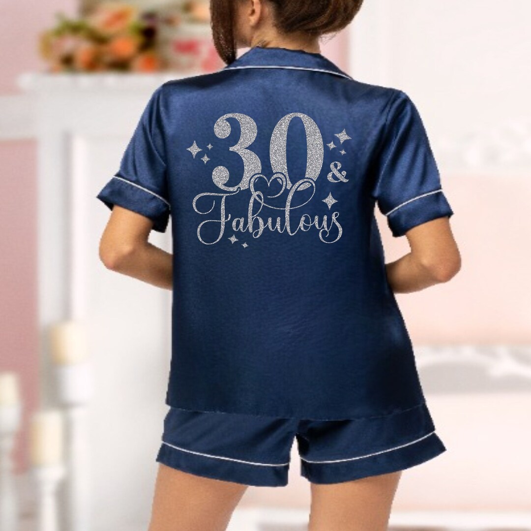 30th Birthday Pyjamas. Personalised 30th Birthday Pjs. Thirtieth ...
