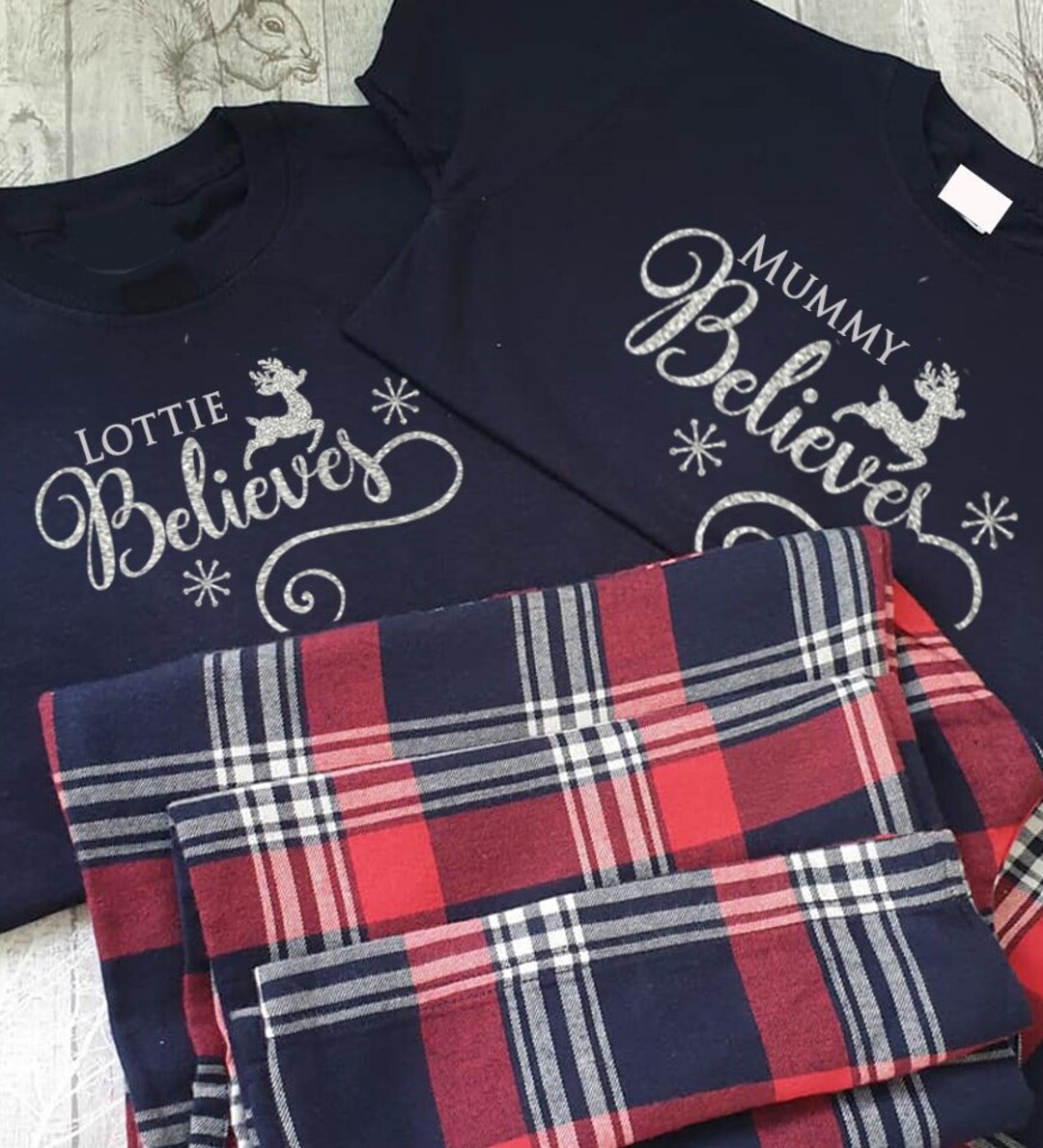Personalised Christmas Pyjamas, Christmas Eve Pyjamas,adult Matching ...