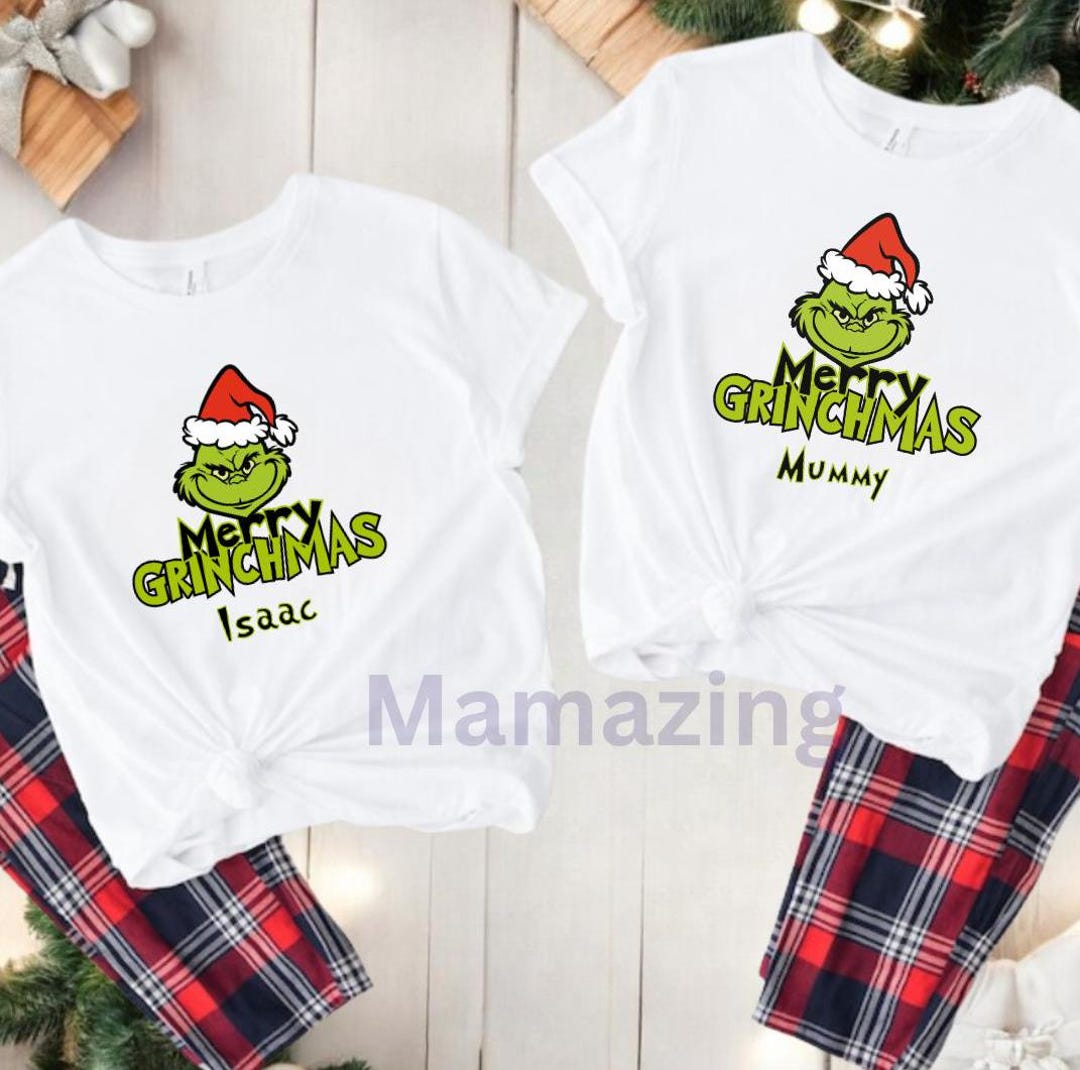 Grinch Matching Christmas Pyjamas 2024, Christmas Eve Pyjamas, Matching ...