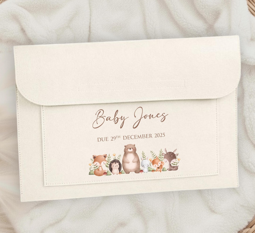 Personalised Woodland Pregnancy Notes Folder | Maternity Notes for New ...