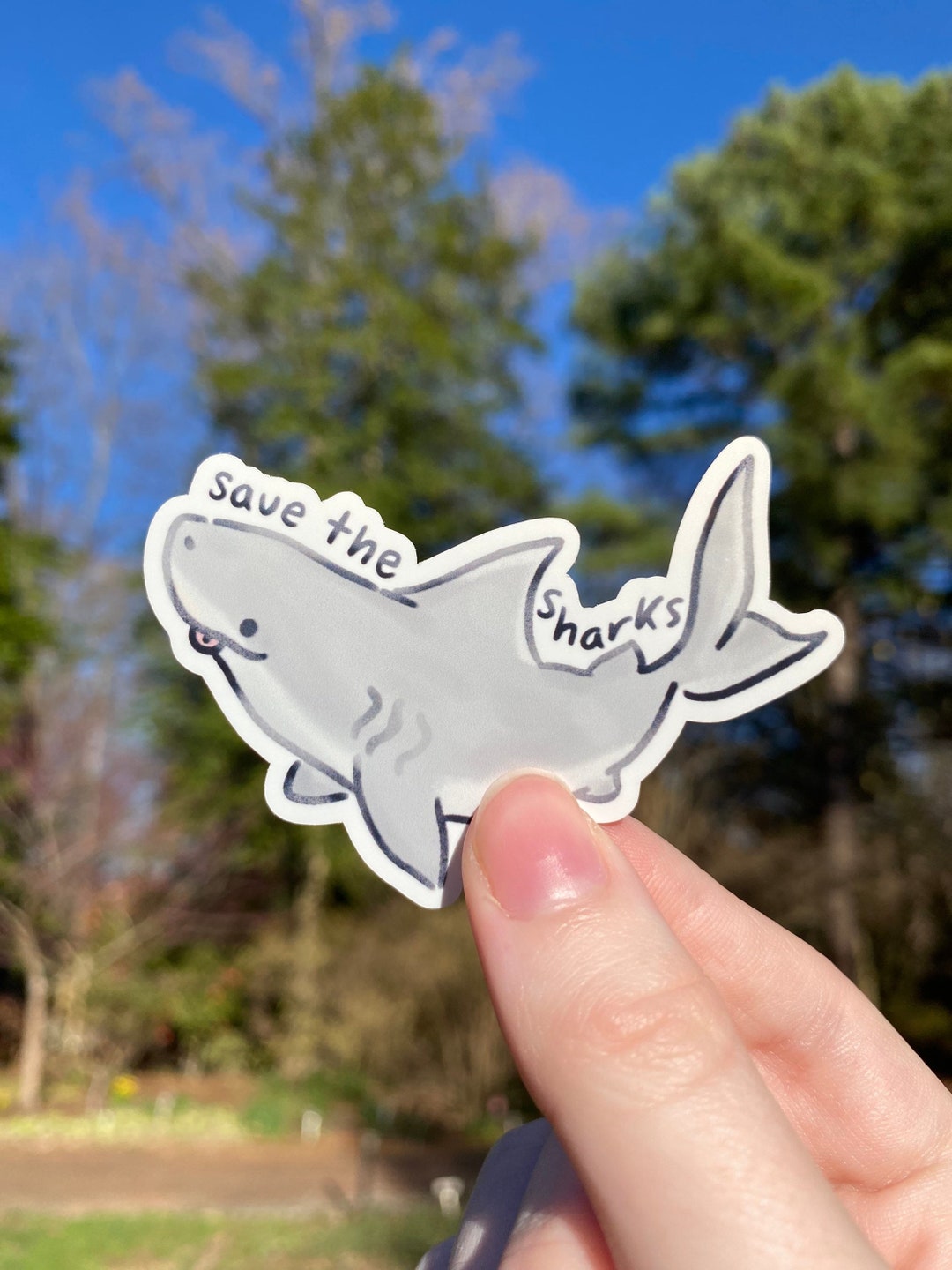 Save the Sharks Vinyl Stickers Sharks Shark Stickers Cute Kawaii ...
