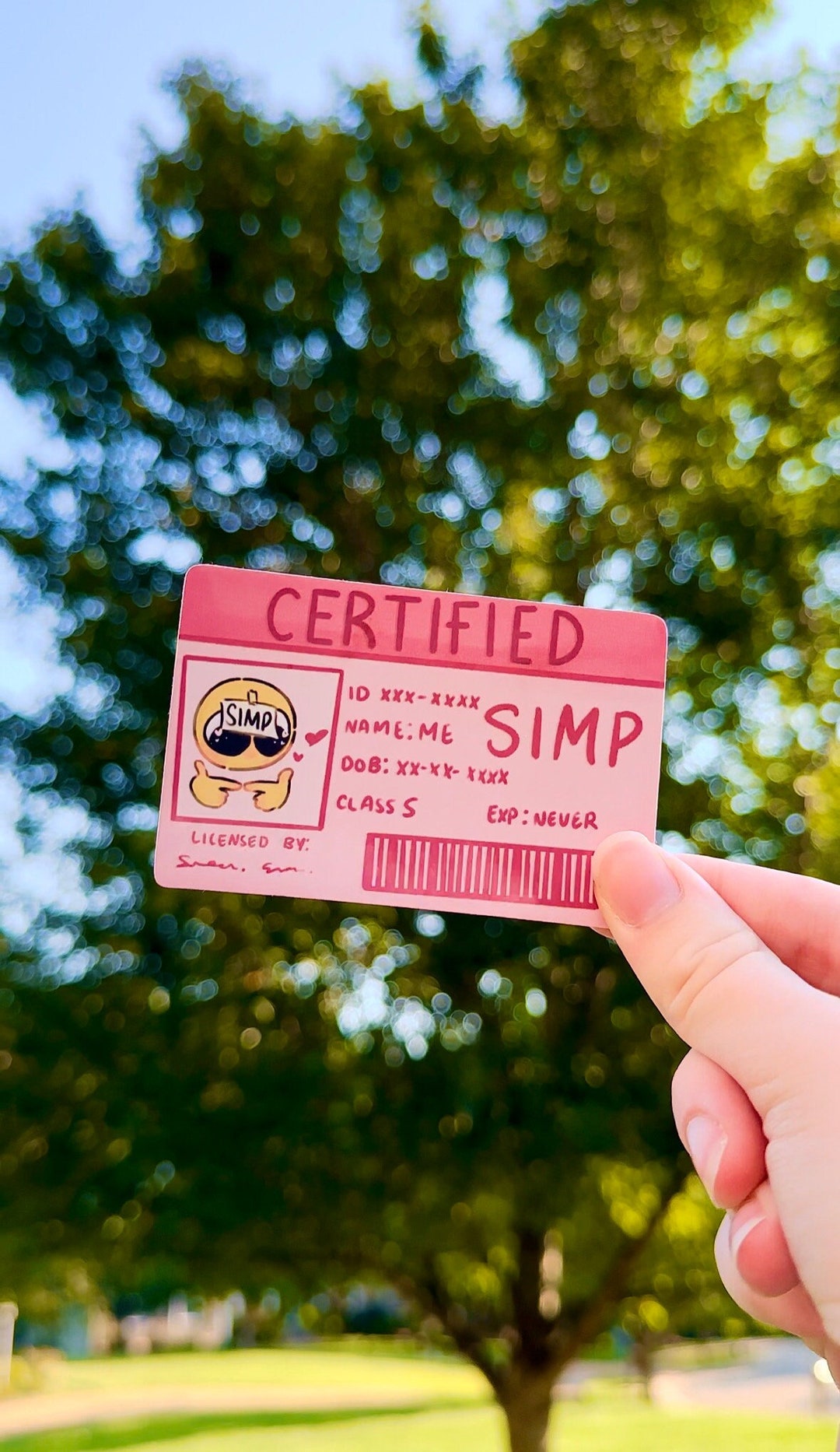 Certified Simp Stickers Simps Name Tag Certified Sticker Kawaii ...