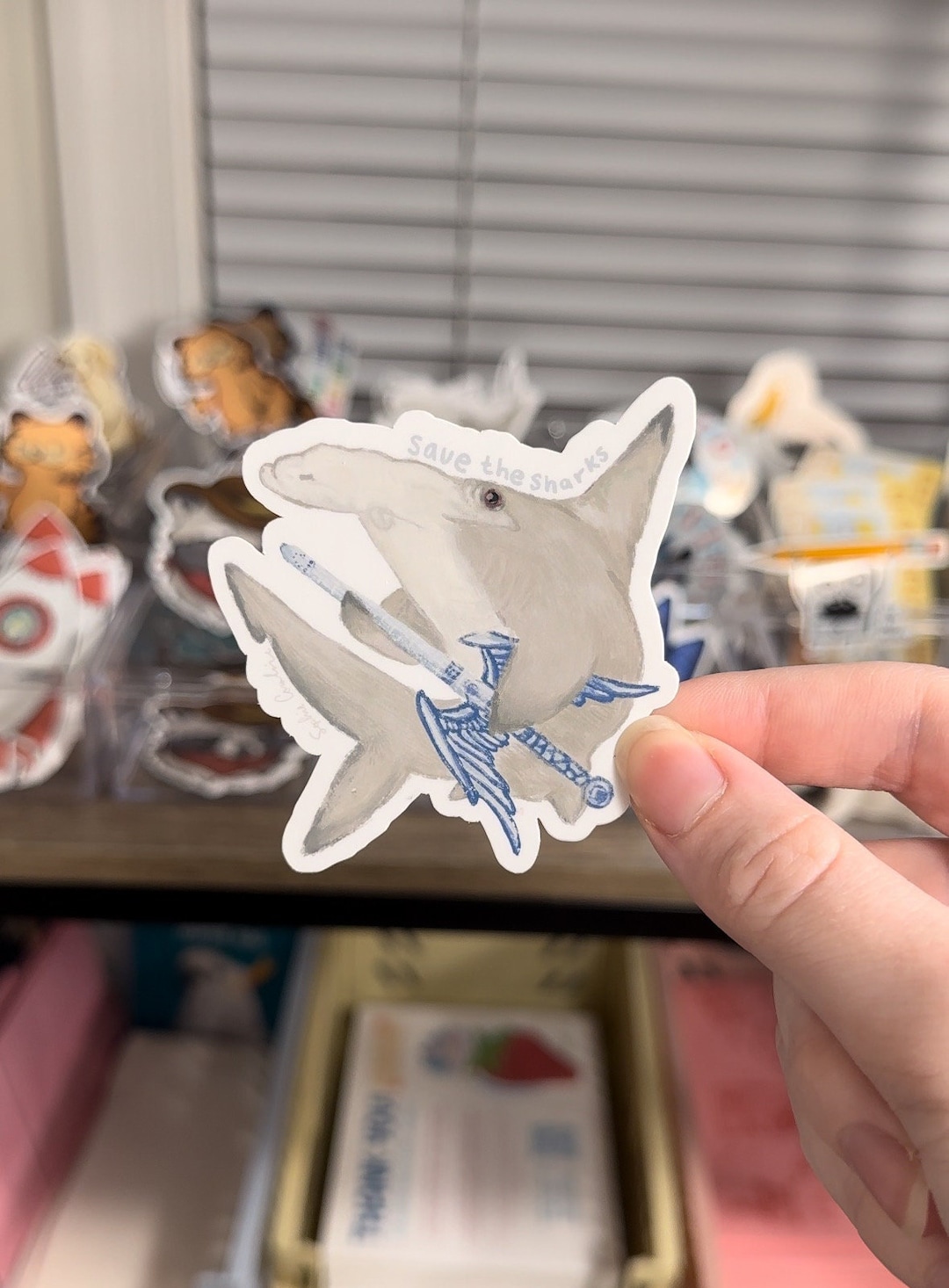 Save the Sharks Vinyl Stickers Sharks Shark Stickers Cute Kawaii ...