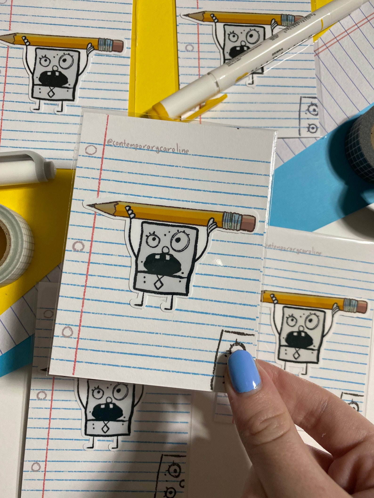 Doodlebob Sticker Spongebob Cute Stickers Pop Culture | Etsy