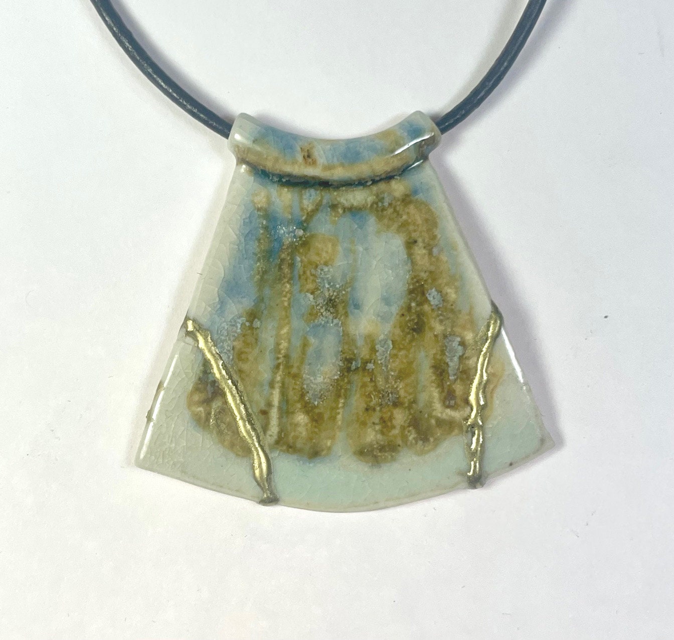 Kintsugi Pendant Necklace Soda Fired - Etsy
