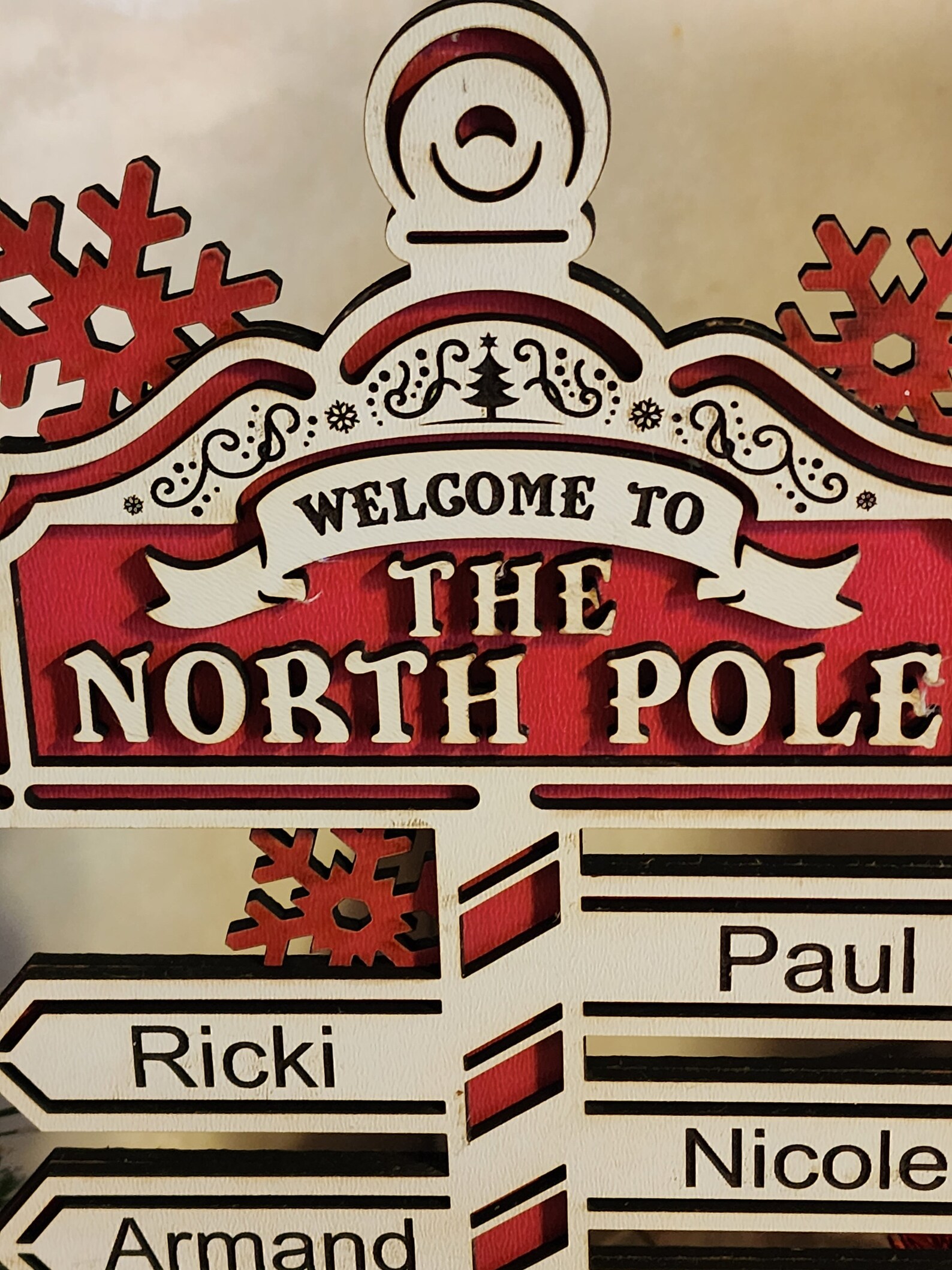 North Pole Family Sign Christmas Gift Sign 2022 Custom - Etsy