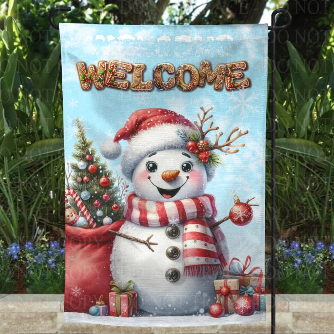 Sublimation Transfer Welcome Christman Snowman - Ready to Press ...