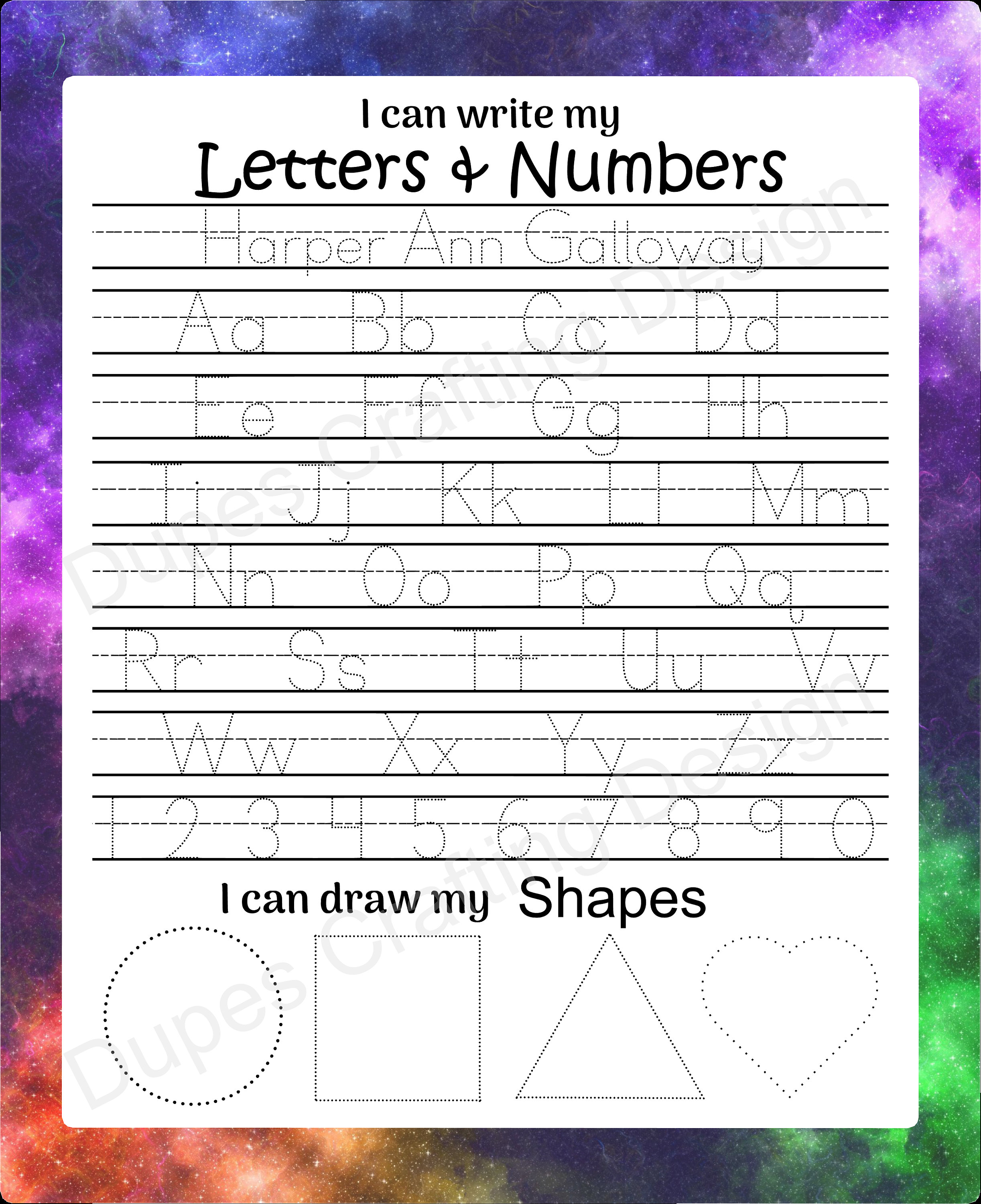 Tracing Board Write My Name Preschool-kindergarten - Etsy