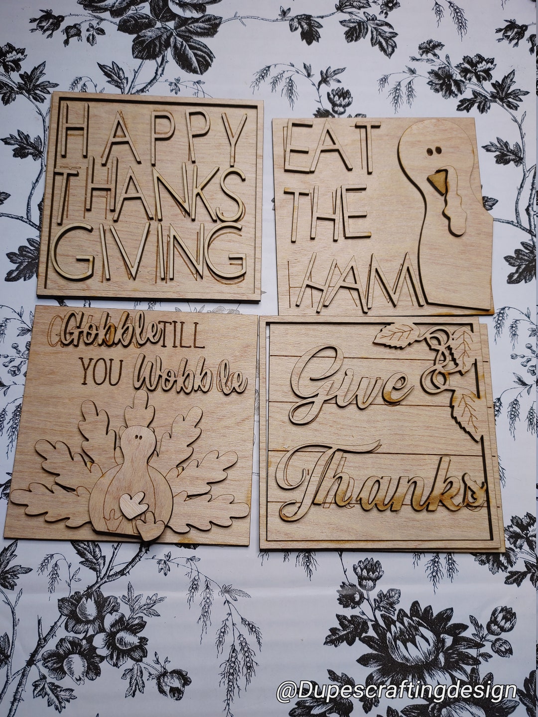 Interchangeable Ladder Wood Inserts- Tiered Tray Decor -thanksgiving ...