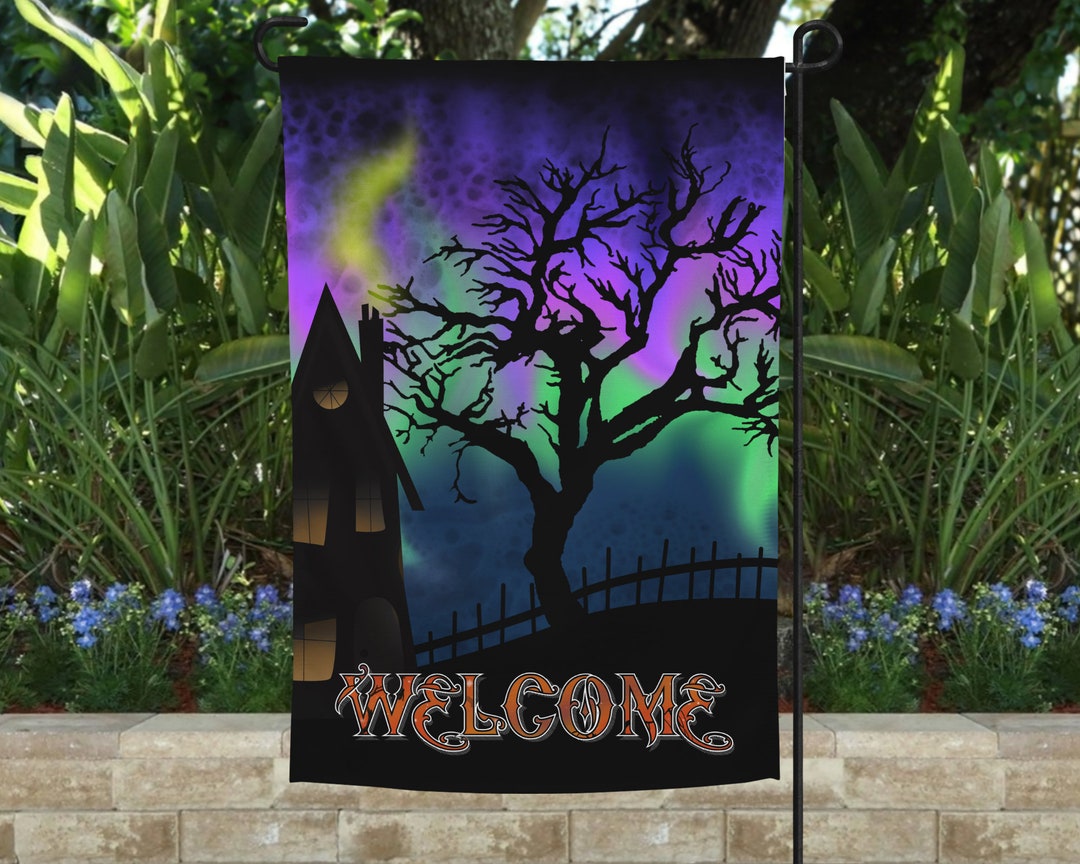Sublimation Transfer Spooky Welcome Flag- Ready to Press Transfer ...