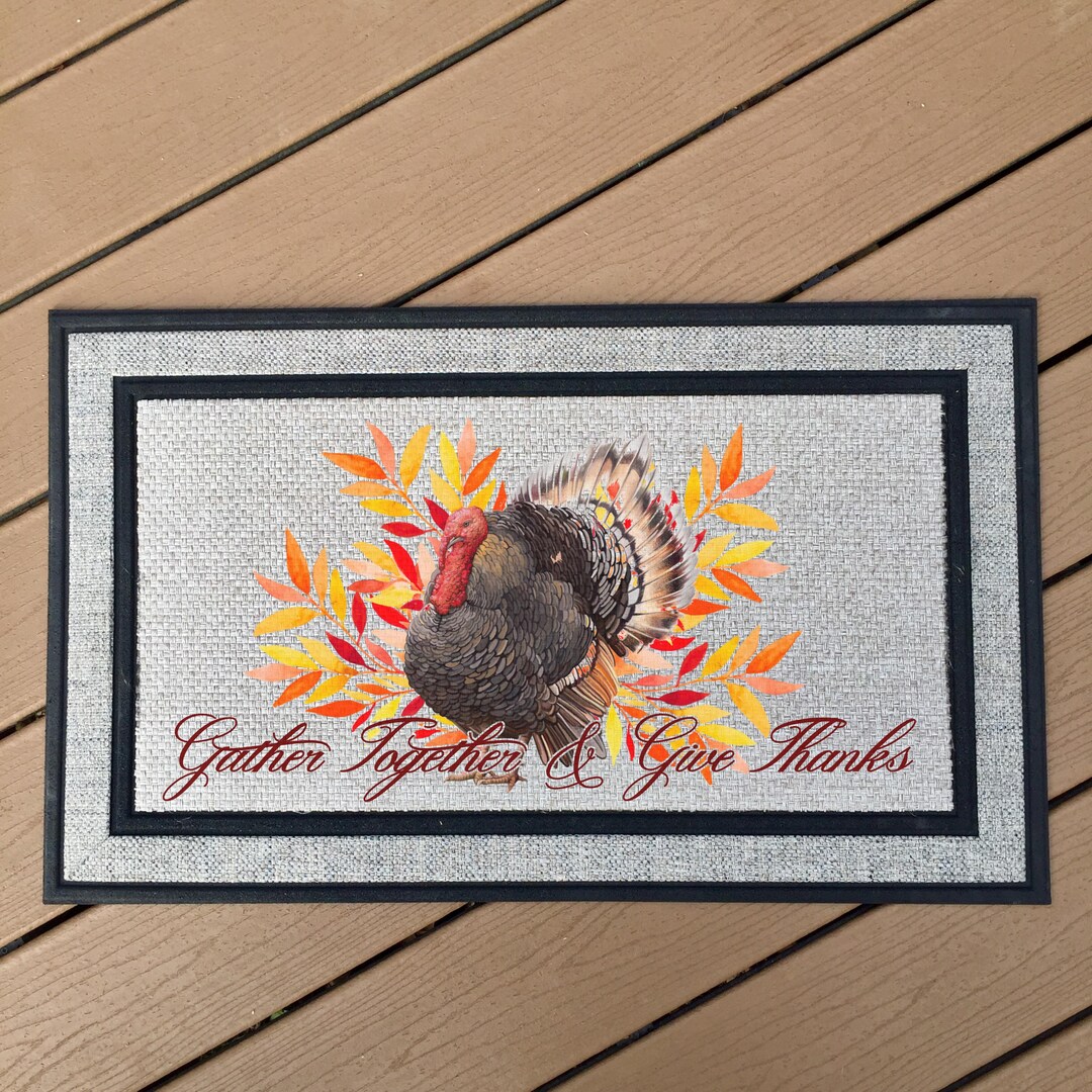 Thanksgiving Turkey Door Mat Sublimation Transfer: Fall Colors, Ready ...