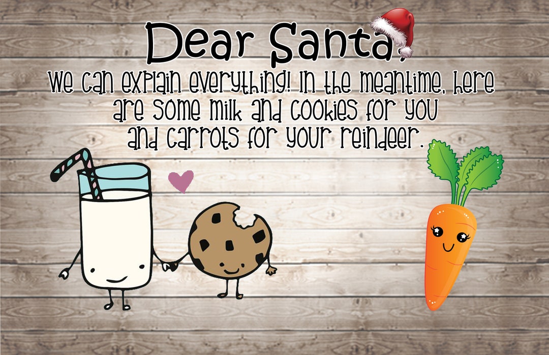 Santa Snack Mat - Sublimation - Dear Santa - Etsy