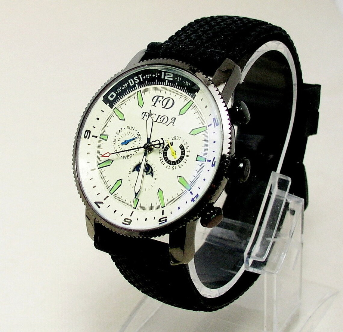 FD Felda Watch as NEW. Date, Moon Phases. - Etsy