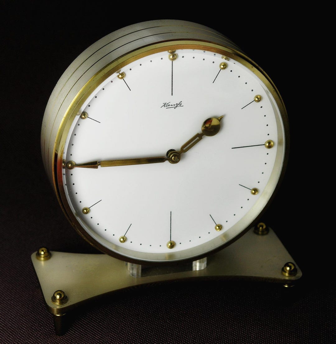 KIENZLE Mechanical Table Clock Windig Vintage Great Condition Optically ...