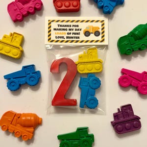 Construction Trucks Party Favor Crayons - Etsy