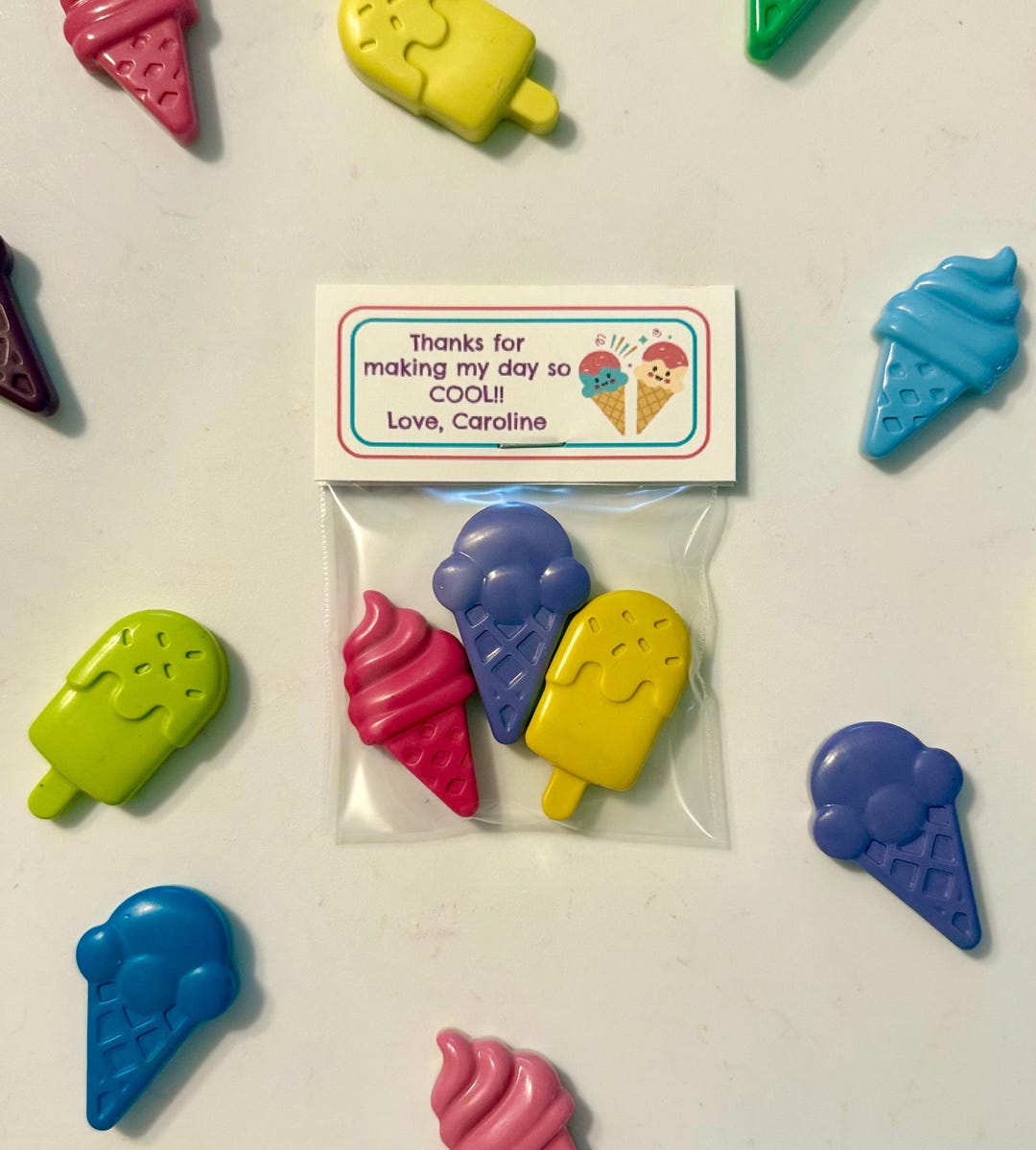 Ice Cream Crayon Party Favors - Etsy